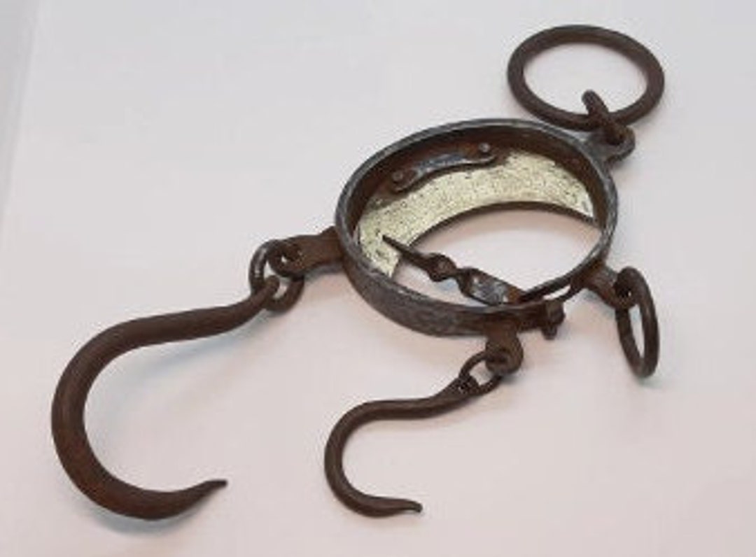 Old West Trappers Brass Antique Hanging Brass & Iron Spring Scale ...