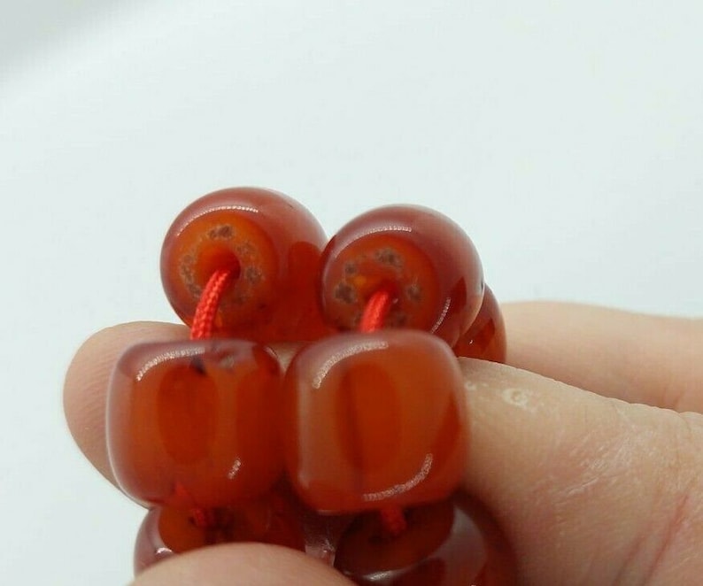 67 Grams Antique Faturan Cherry Prayer Rosary Beads Misbah Marbled. - Etsy