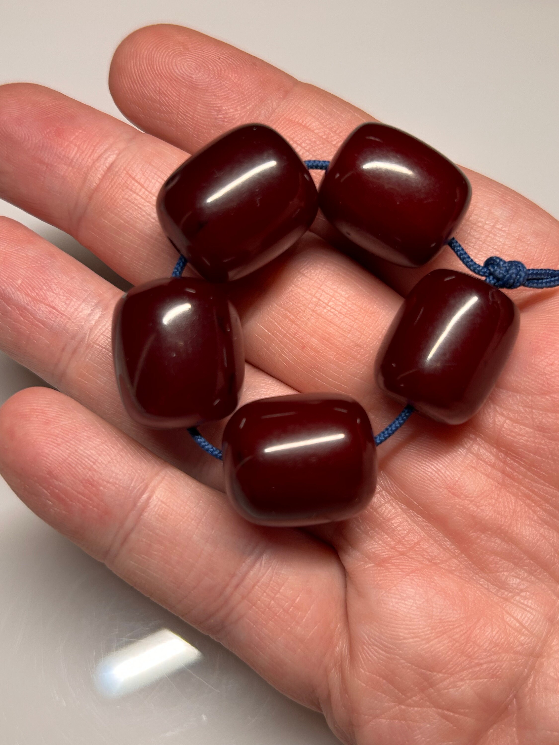 22.6 Grams Antique Faturan Bakelite Cherry Beads Marbled. - Etsy