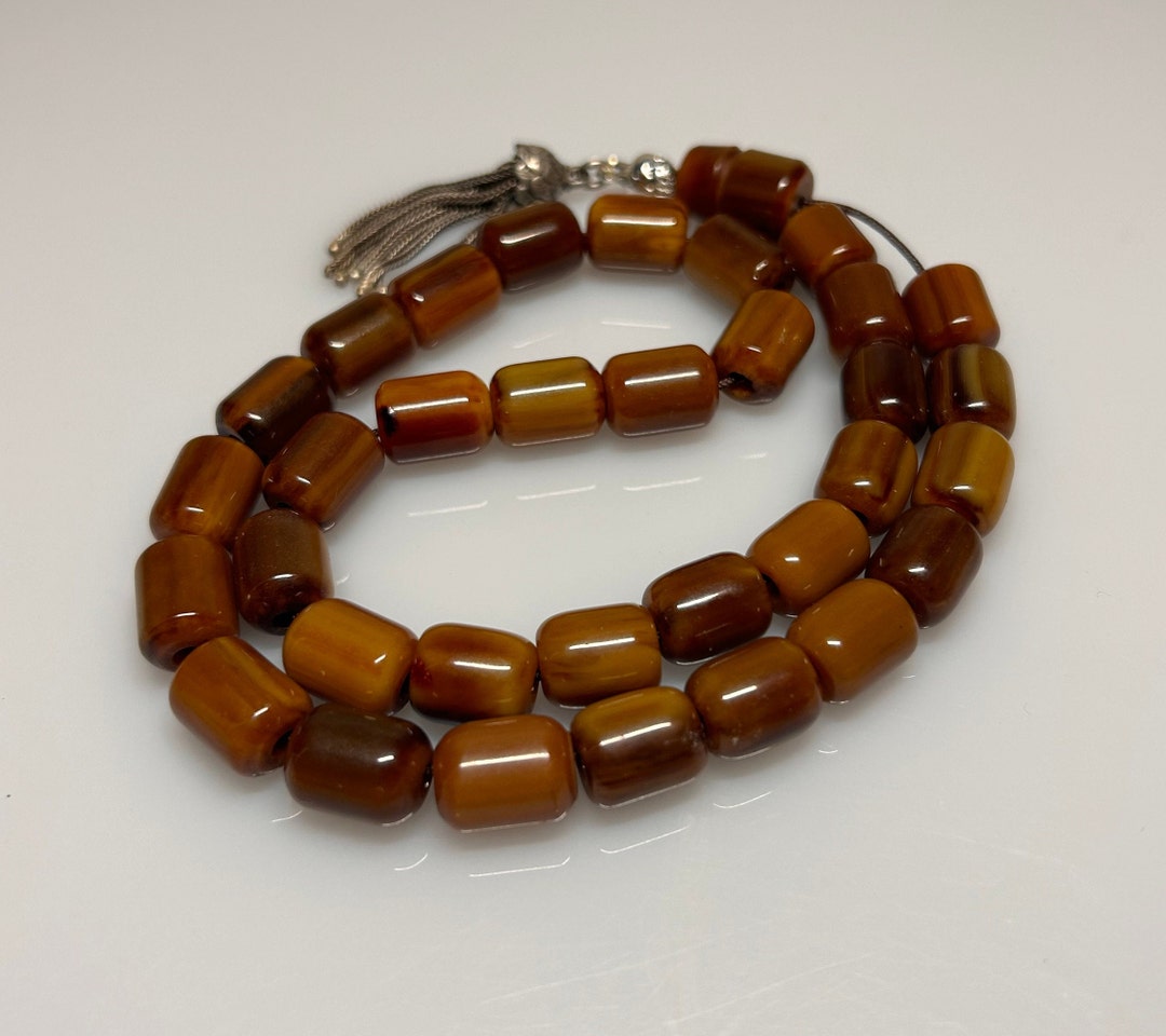 37 Grams Antique Bakelite Rosary Prayer Misbah Beads Marbled. - Etsy
