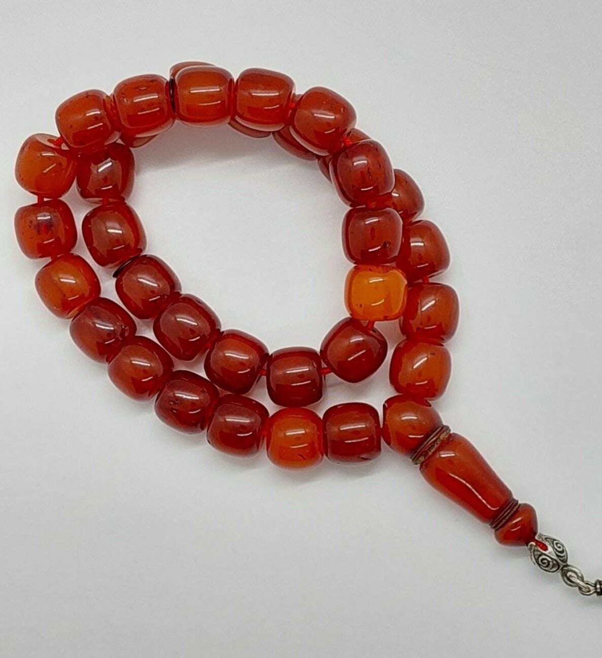 67 Grams Antique Faturan Cherry Prayer Rosary Beads Misbah Marbled. - Etsy