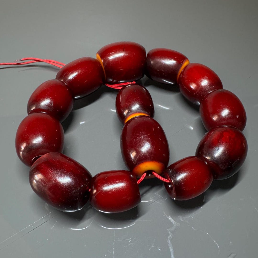 118 Grams Antique Faturan Cherry Bakelite Beads Marbled. - Etsy