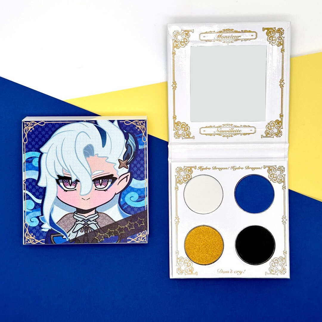 Neuvillette Genshin Impact Anime Inspired Mini 4 Pan Eyeshadow Palette ...