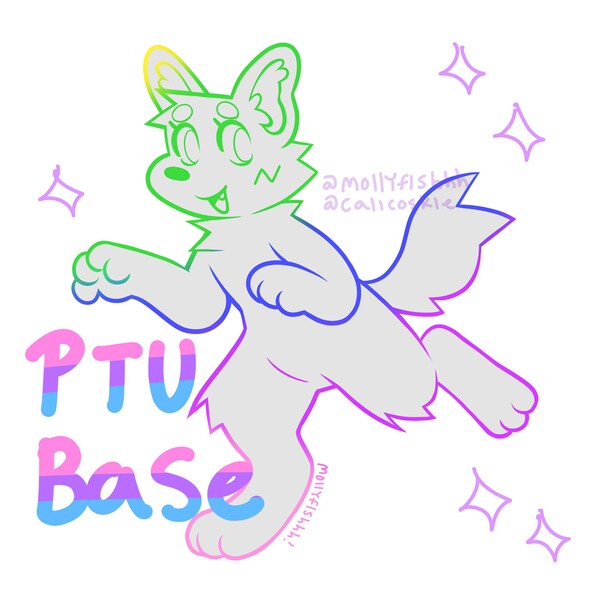Furry Fox Base Lineart - Etsy