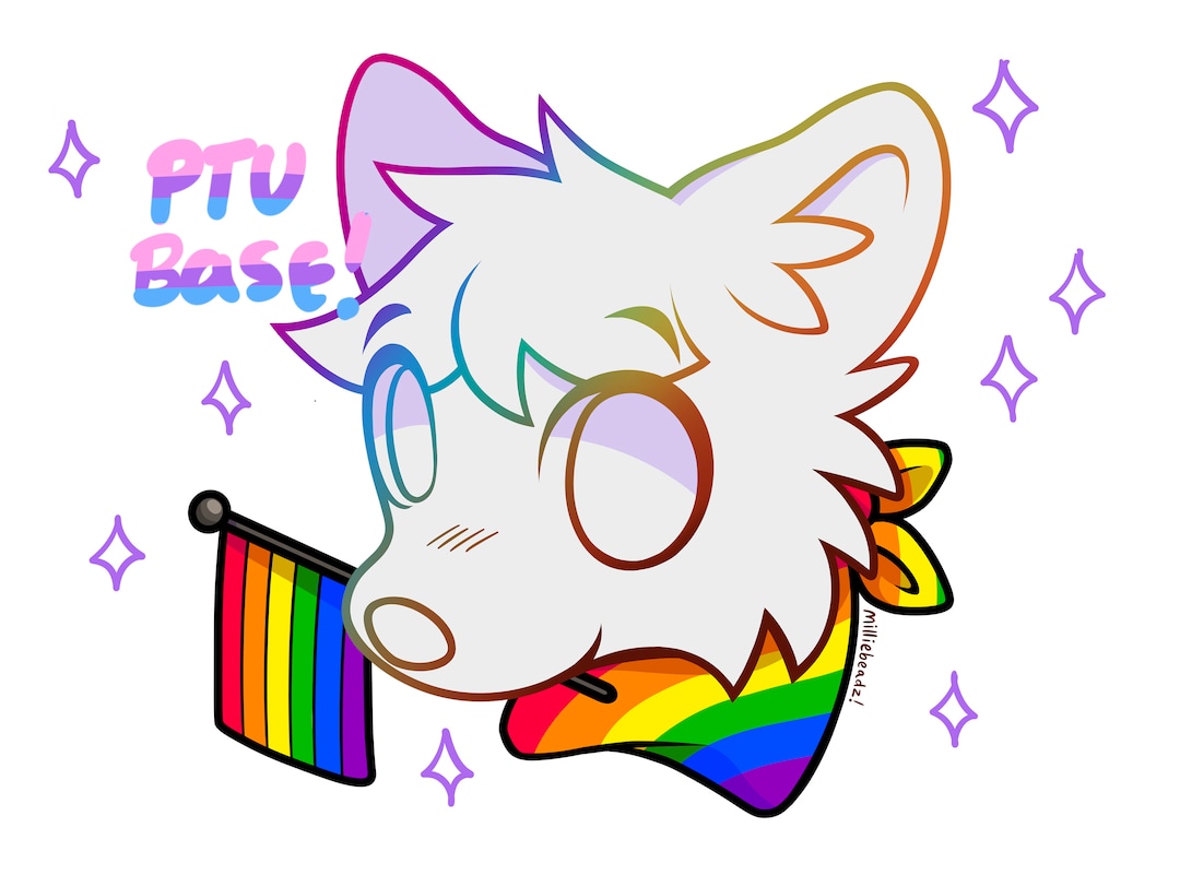 Pride Puppy Dog Pride Flag Pay to Use Lineart Furry Fursona Pay to Use ...