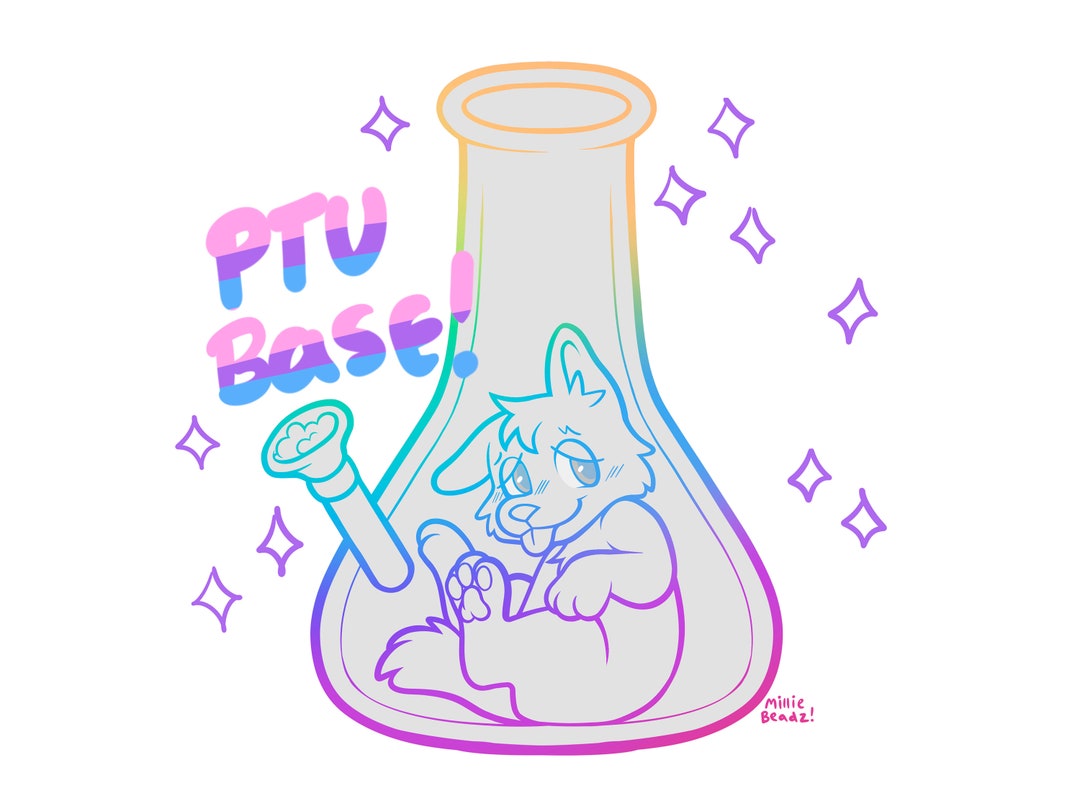 Dog in a Glass With Grass Fursona Pay to Use Furry Base Line Art - Etsy