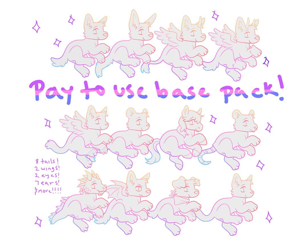 Furry Feral Adopt Fursona Base Pack - Etsy