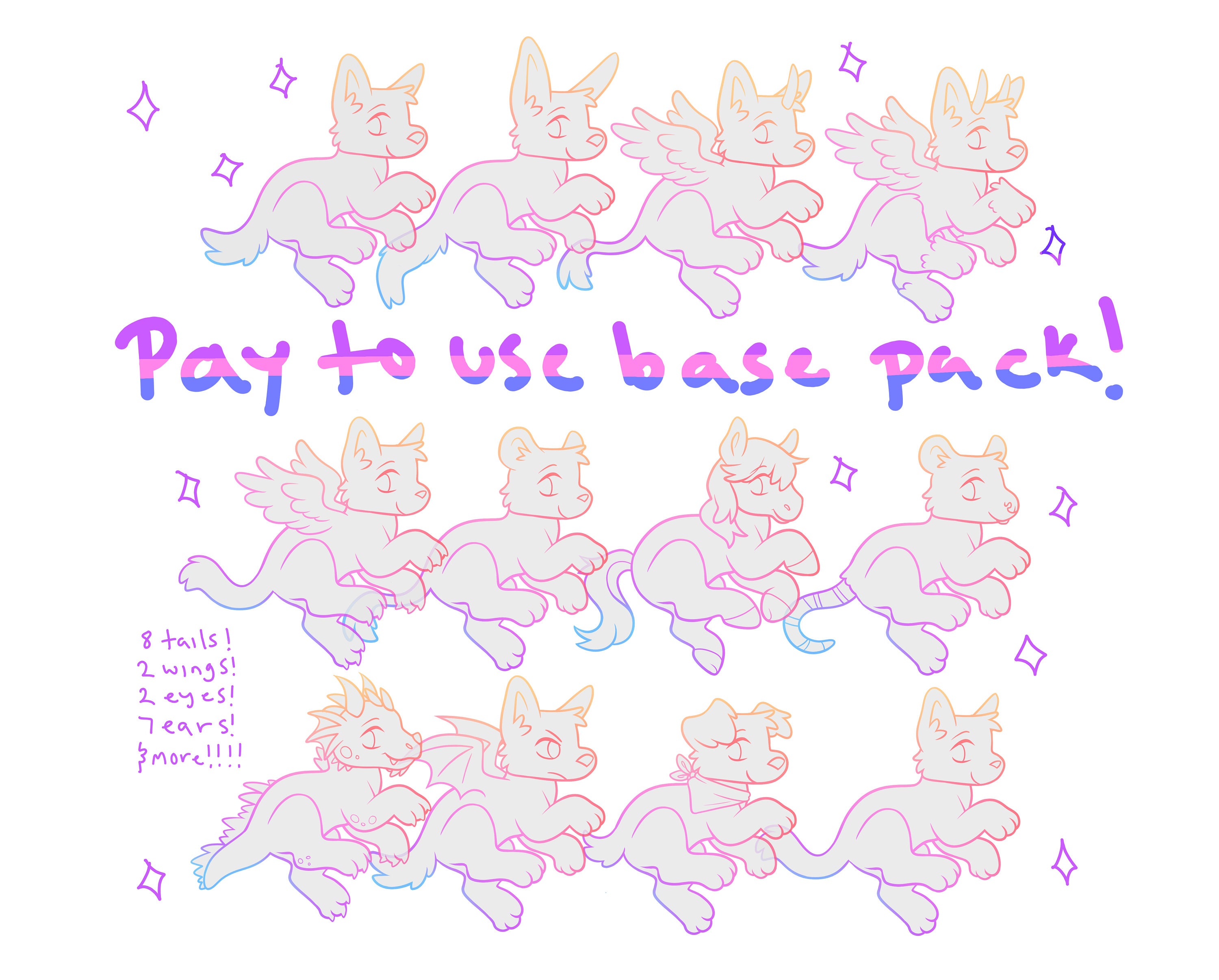 Furry Feral Adopt Fursona Base Pack - Etsy