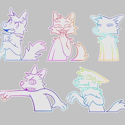 Canine YCH Telegram Sticker Base P2U Base - Etsy