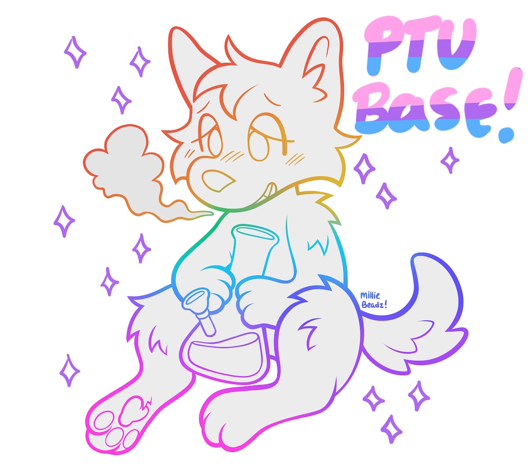 Silly Dog Furry Lineart Pay to Use Base - Etsy