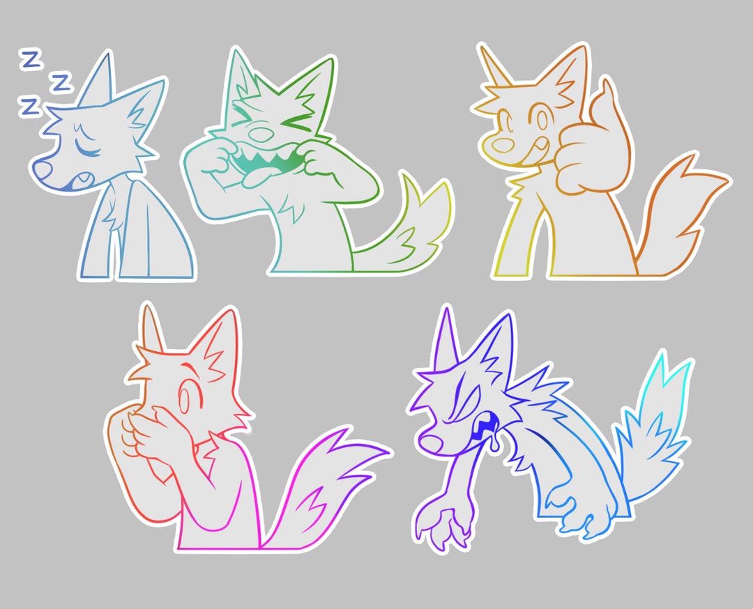 Canine Furry Telegram Base Sticker Pack 1 - Etsy
