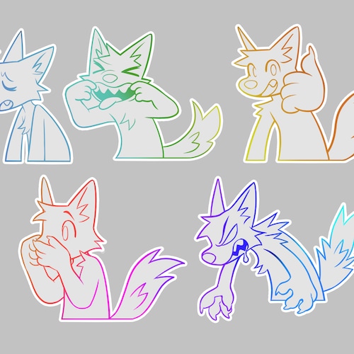 Canine Furry Telegram Base Sticker Pack 1 - Etsy Australia