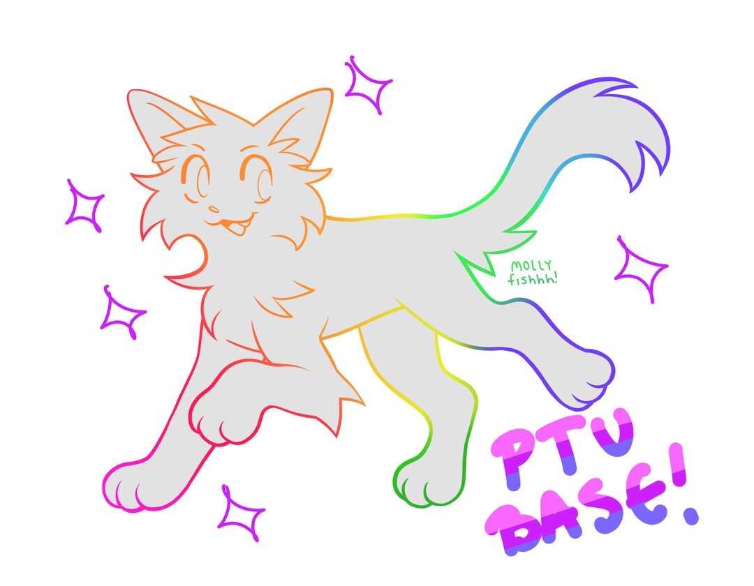 Running Feral Feline Warrior Cat Pay to Use Furry Base - Etsy