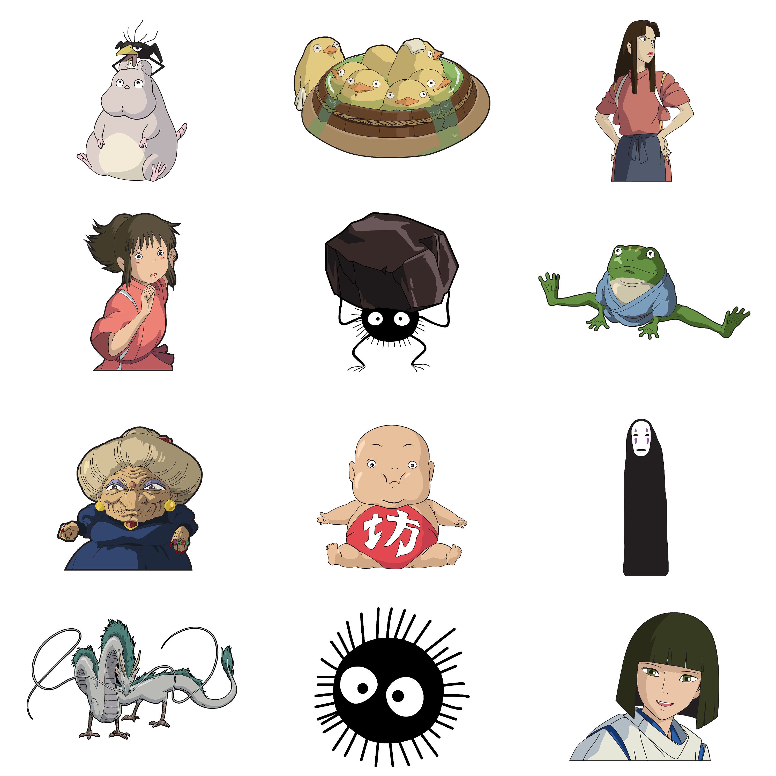 Spirited Away Vector Art, SVG, EPS, PNG Studio Ghibli Art, Chihiro ...