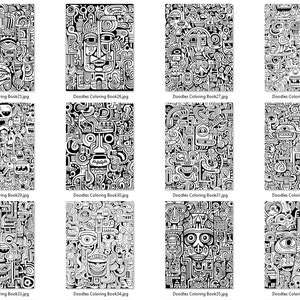 Abstract Doodle Art Coloring Book - Printable Coloring Pages - PDF ...