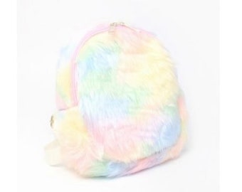 Girls Fluffy Backpack - Etsy