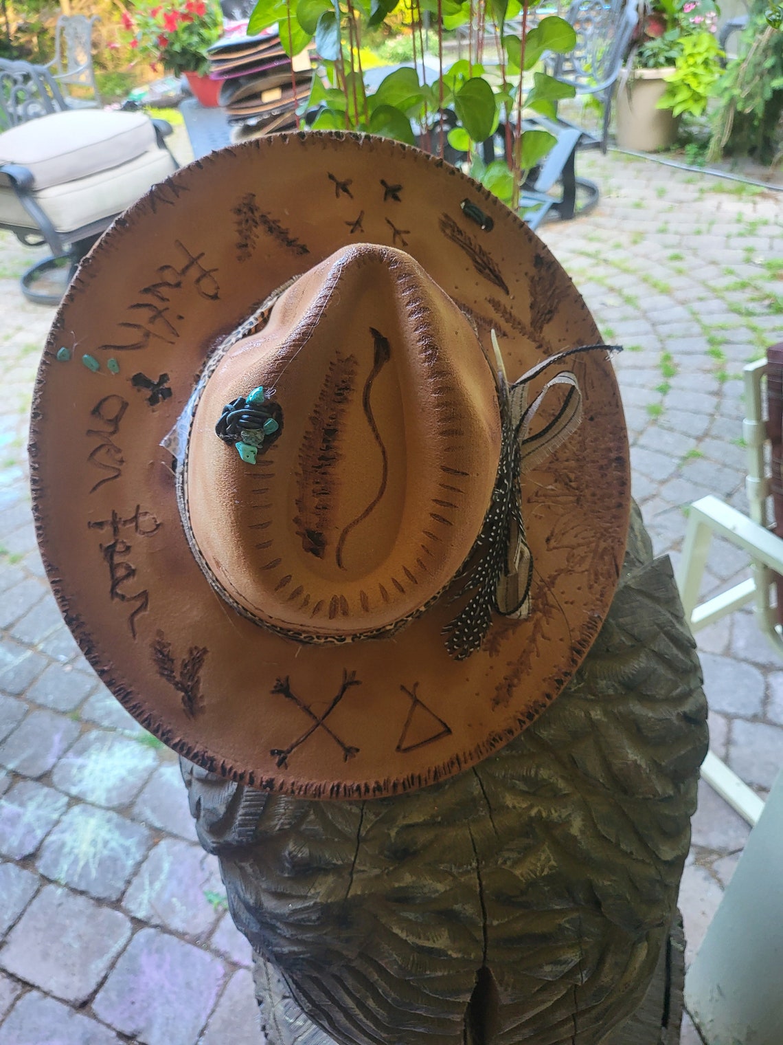 Faith Over Fear Hand Burned Cowboy Hat With Western Symbols - Etsy