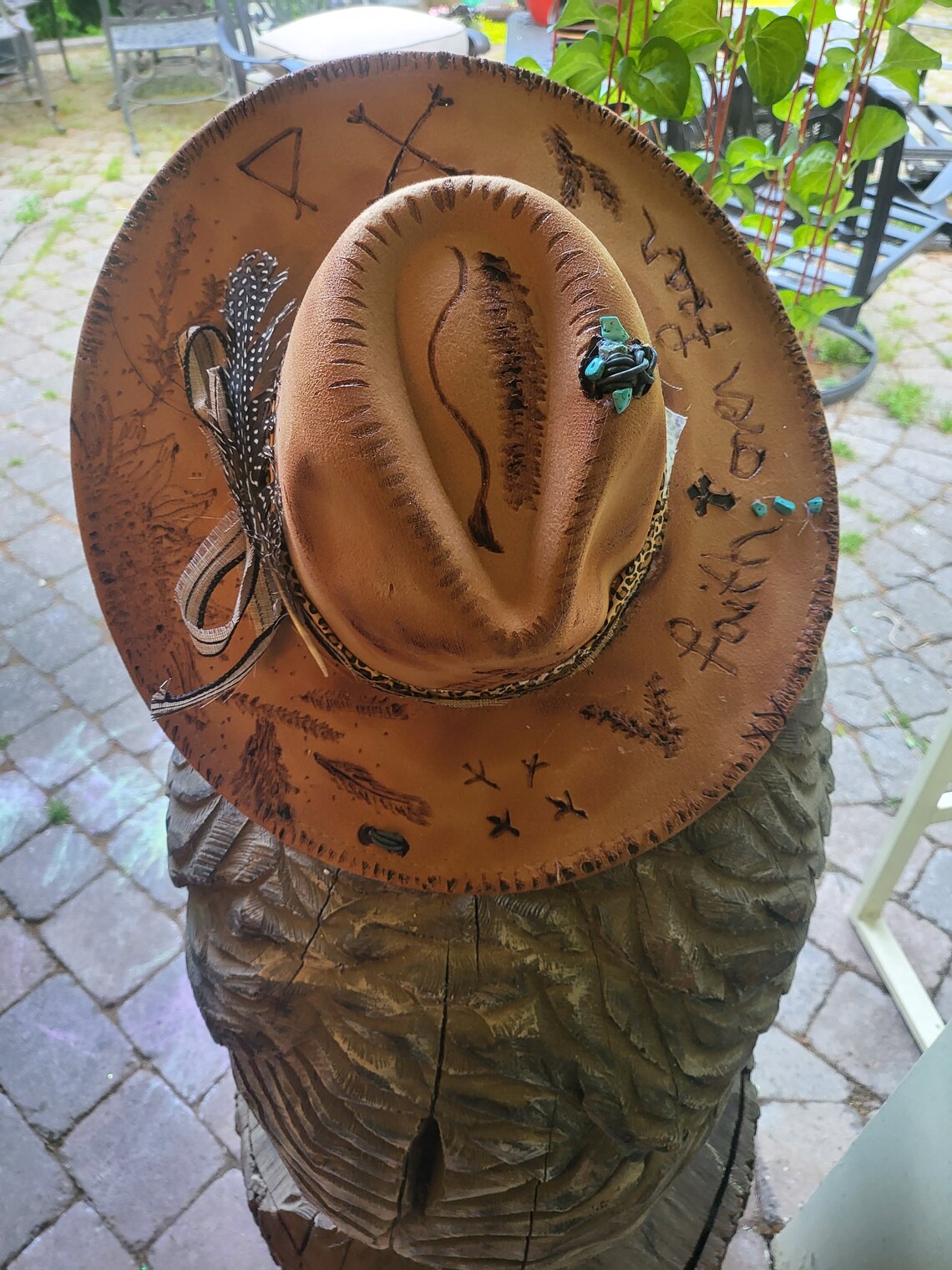 Faith Over Fear Hand Burned Cowboy Hat With Western Symbols - Etsy