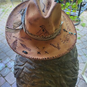 Faith Over Fear Hand Burned Cowboy Hat With Western Symbols - Etsy