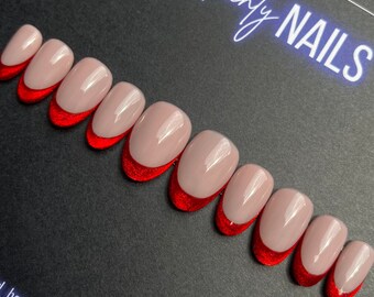 Cat Eye French Tip Nails - Etsy