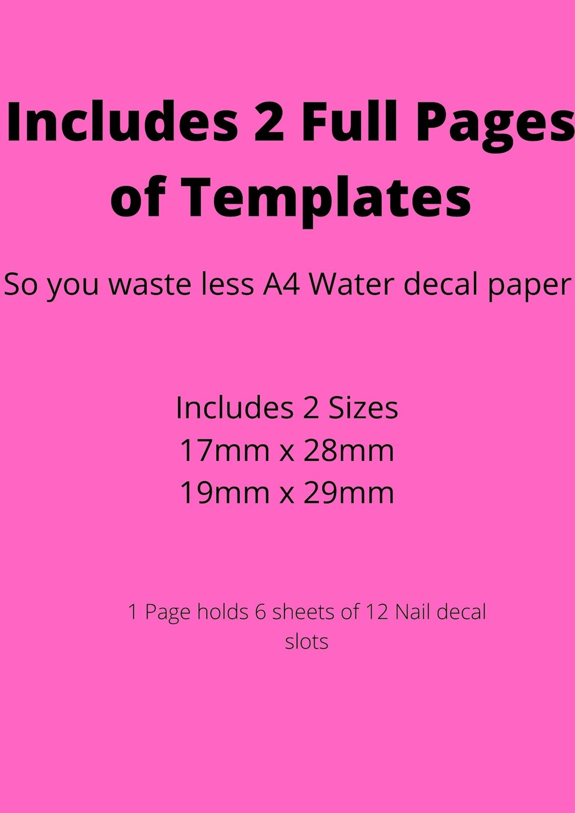 Nail Decal Templates. Create Your Own Nail Decals to Sell. Template for ...