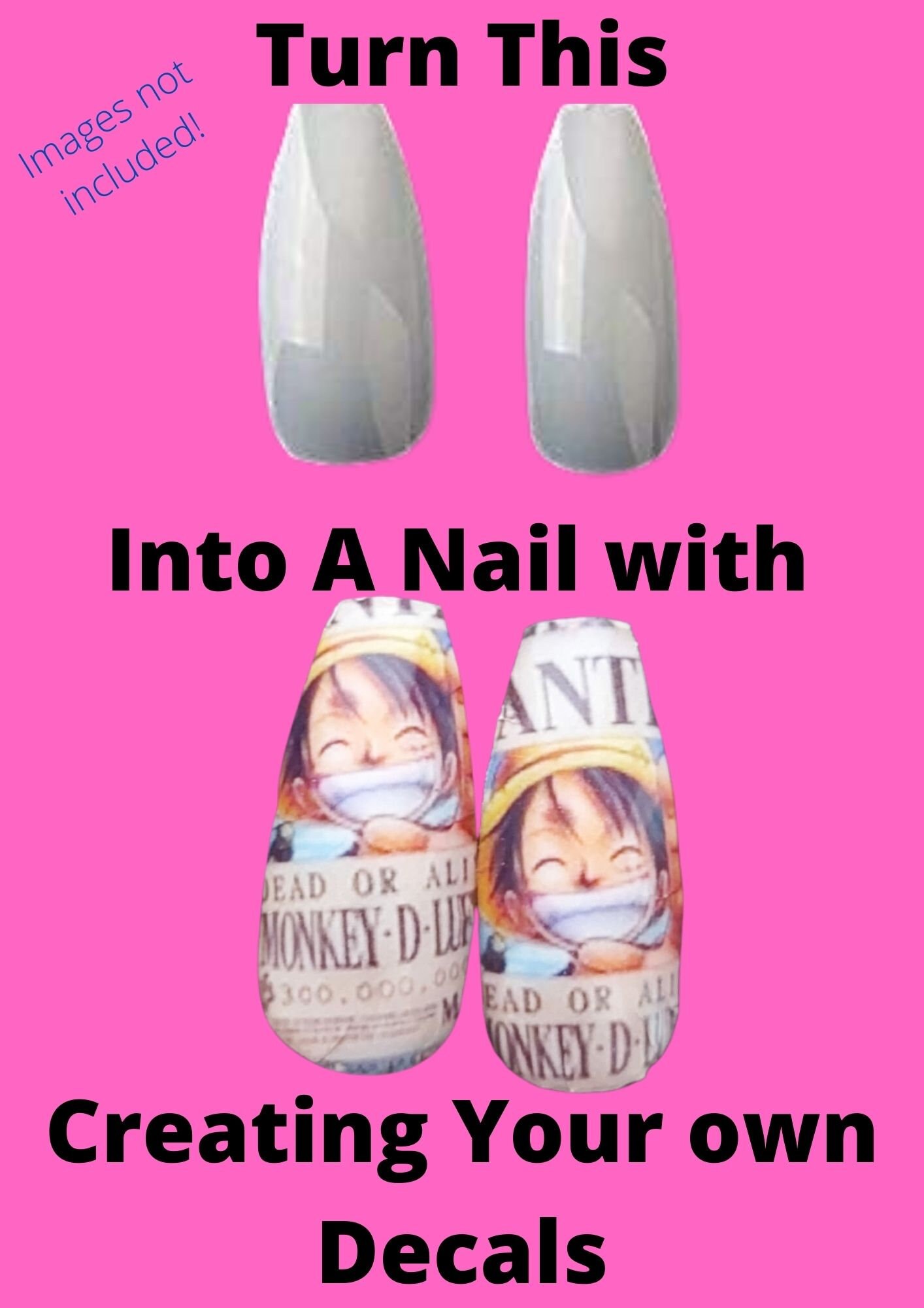 Nail Decal Templates. Create Your Own Nail Decals to Sell. Template for ...