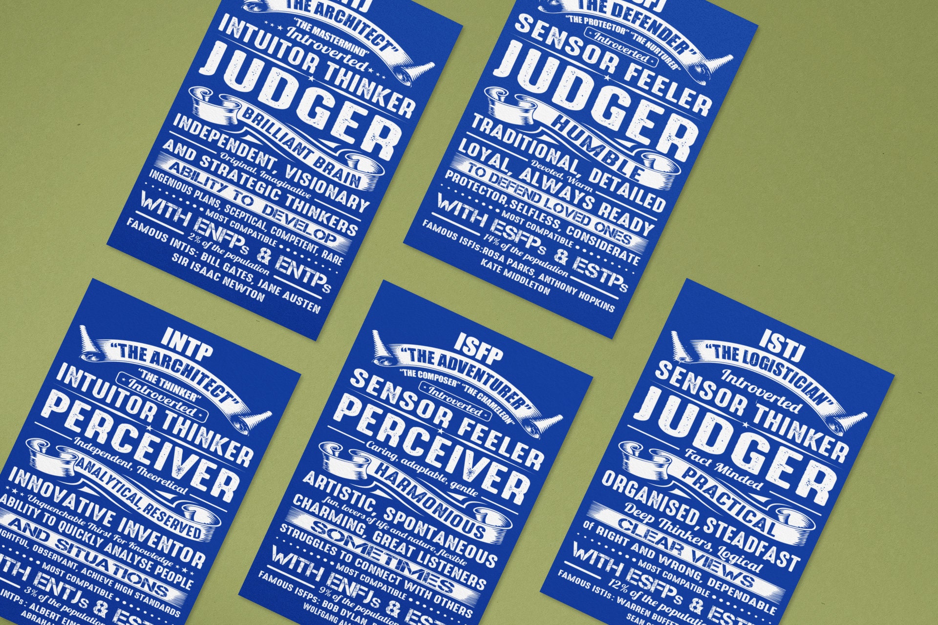 16 Myers Briggs Personality Types Test Printable Digital Download ...