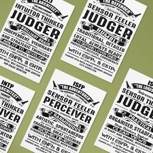 16 Myers Briggs Personality Types Test Printable Digital Download ...