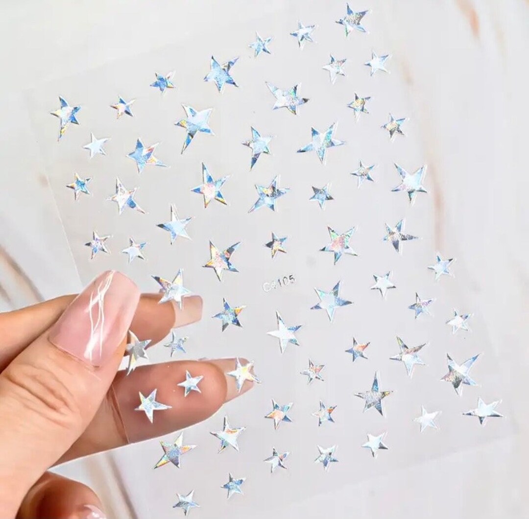 Nail Art Stickers 1 Sheet Self Adhesive Nail Decals, Nail Supplies ...