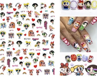 Nail Art Stickers 1 Sheet Self Adhesive Nail Decals, Nail Supplies ...