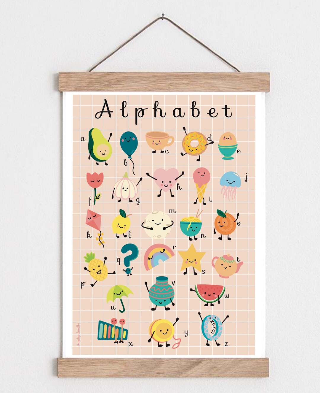 Alphabet Poster ABC Nursery Decor Nursery Wall Art - Etsy