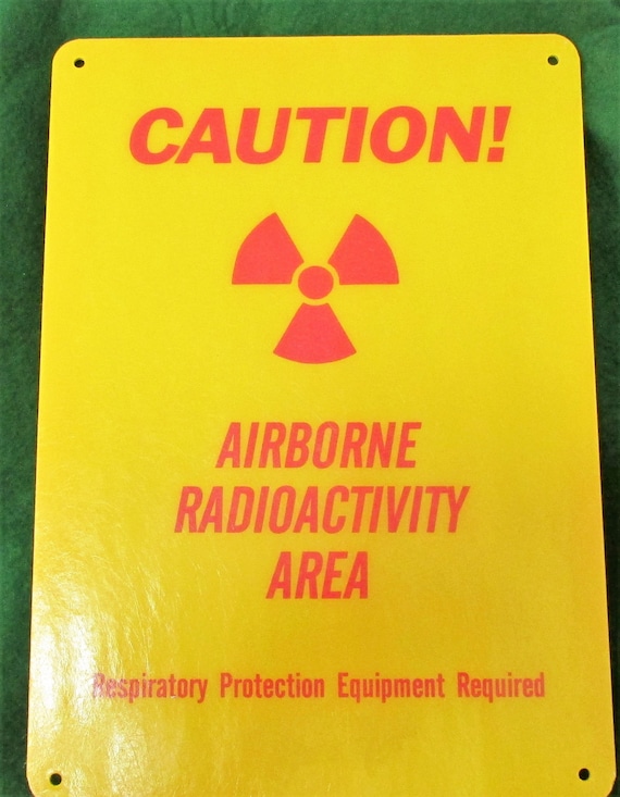 Original Cold War U.S government issue radiation warning sign ...