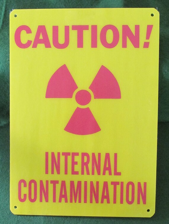 Original Cold War U.S government issue radiation warning sign ...
