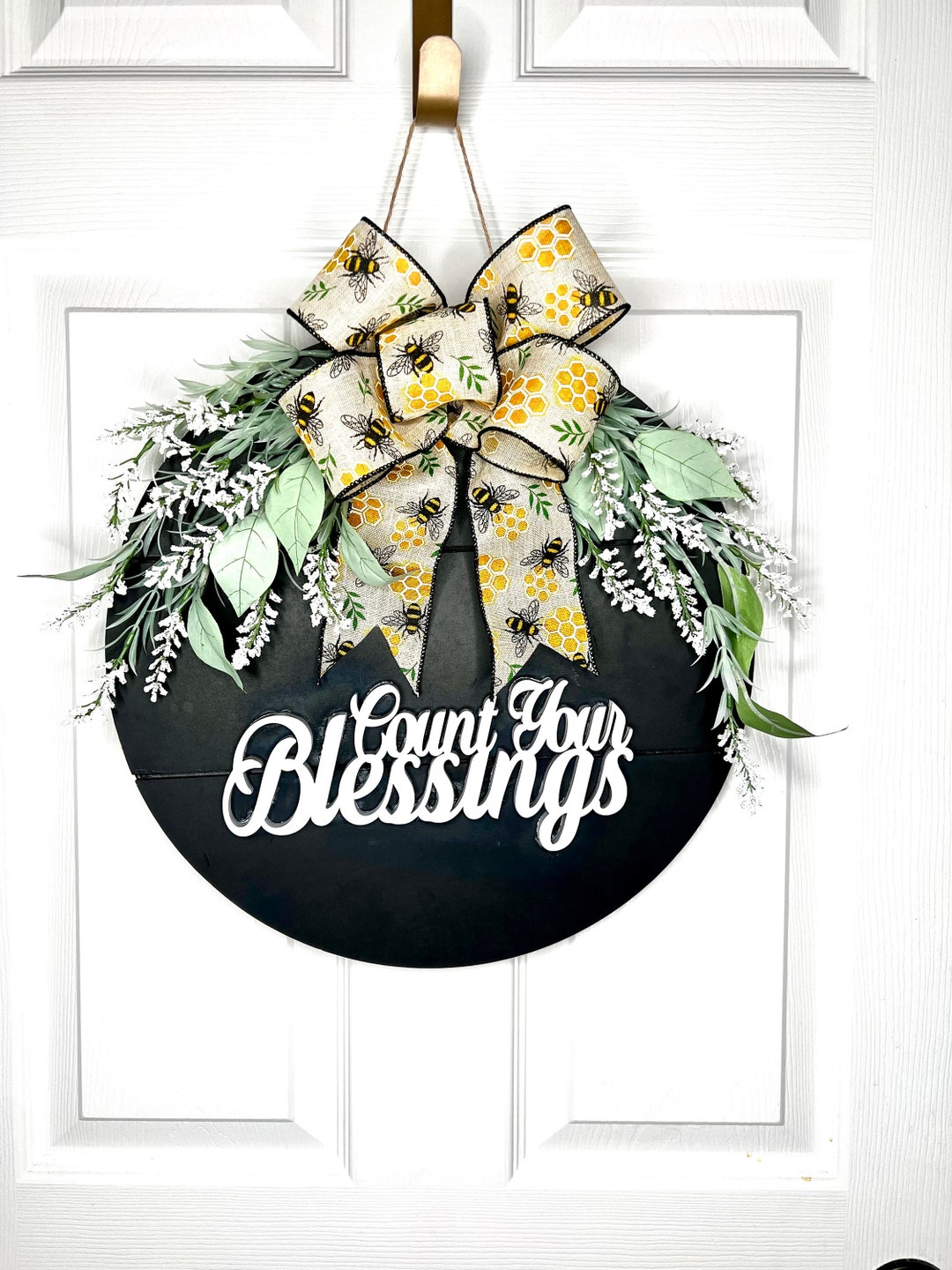 Count Your Blessings Door Hanger - Etsy