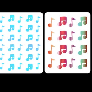 Vinyl Decal Sheet|hearts Stars Diamonds Lightning Bolts Music Notes ...