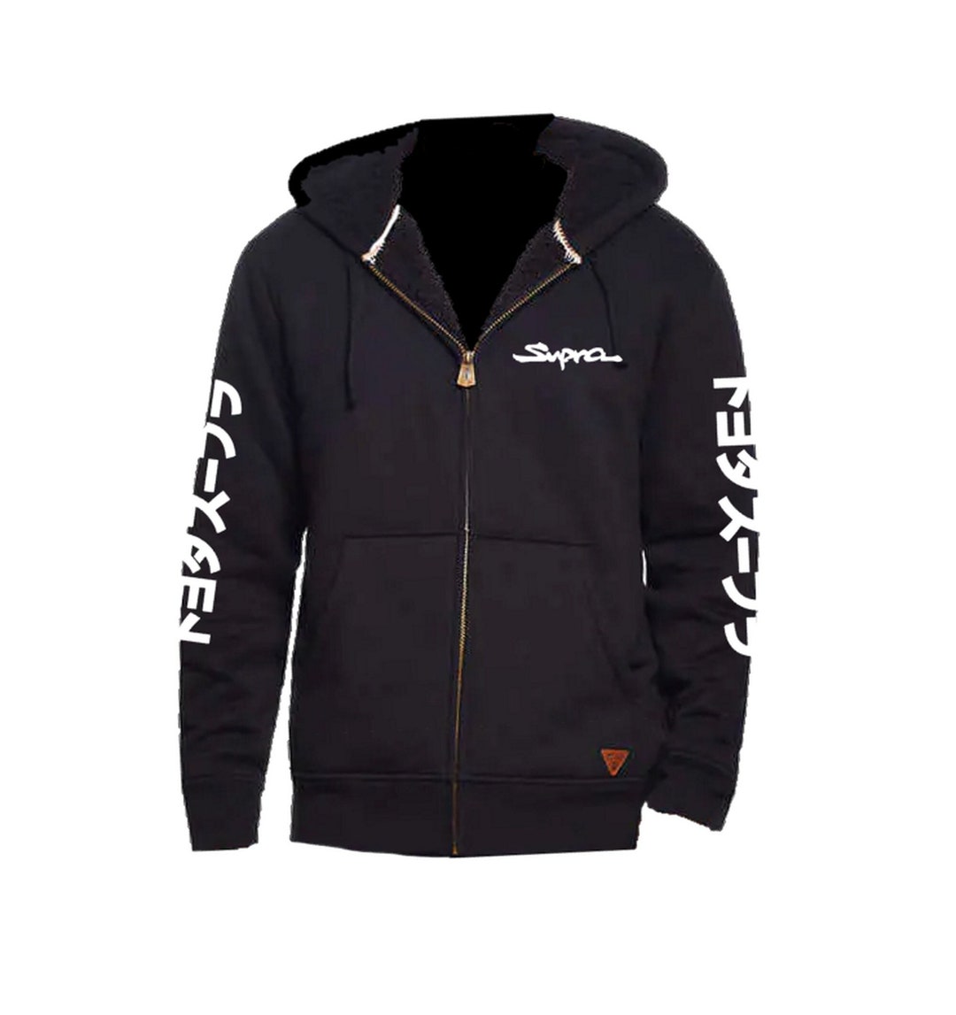 Custom Supra Full Front Zip Sherpa Lined Interior Thick Hoodie Jacket ...