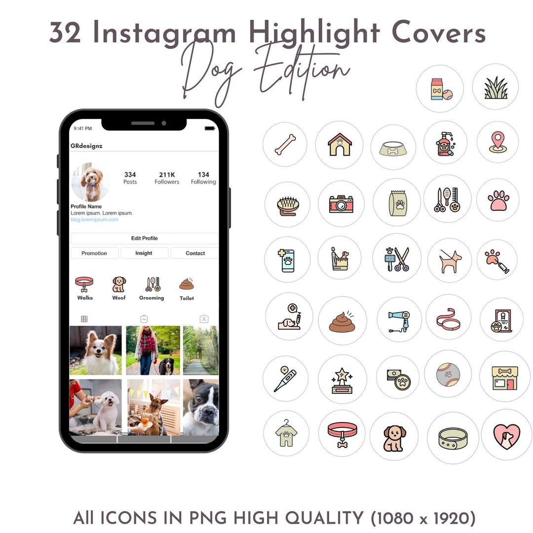 32 Dog Instagram Highlight Icons - Dog Highlights, Dog Instagram ...