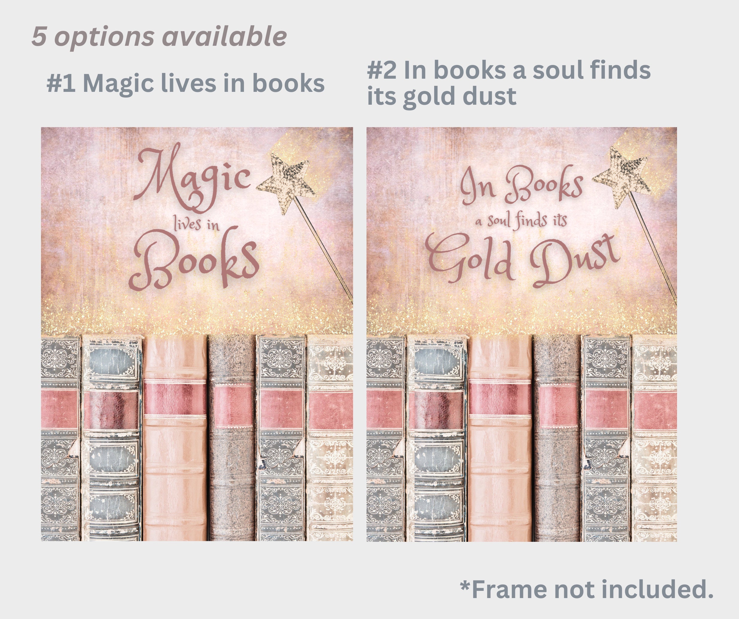 Book Lover Art Print Wall Decor Poster 5 Design Options - Etsy