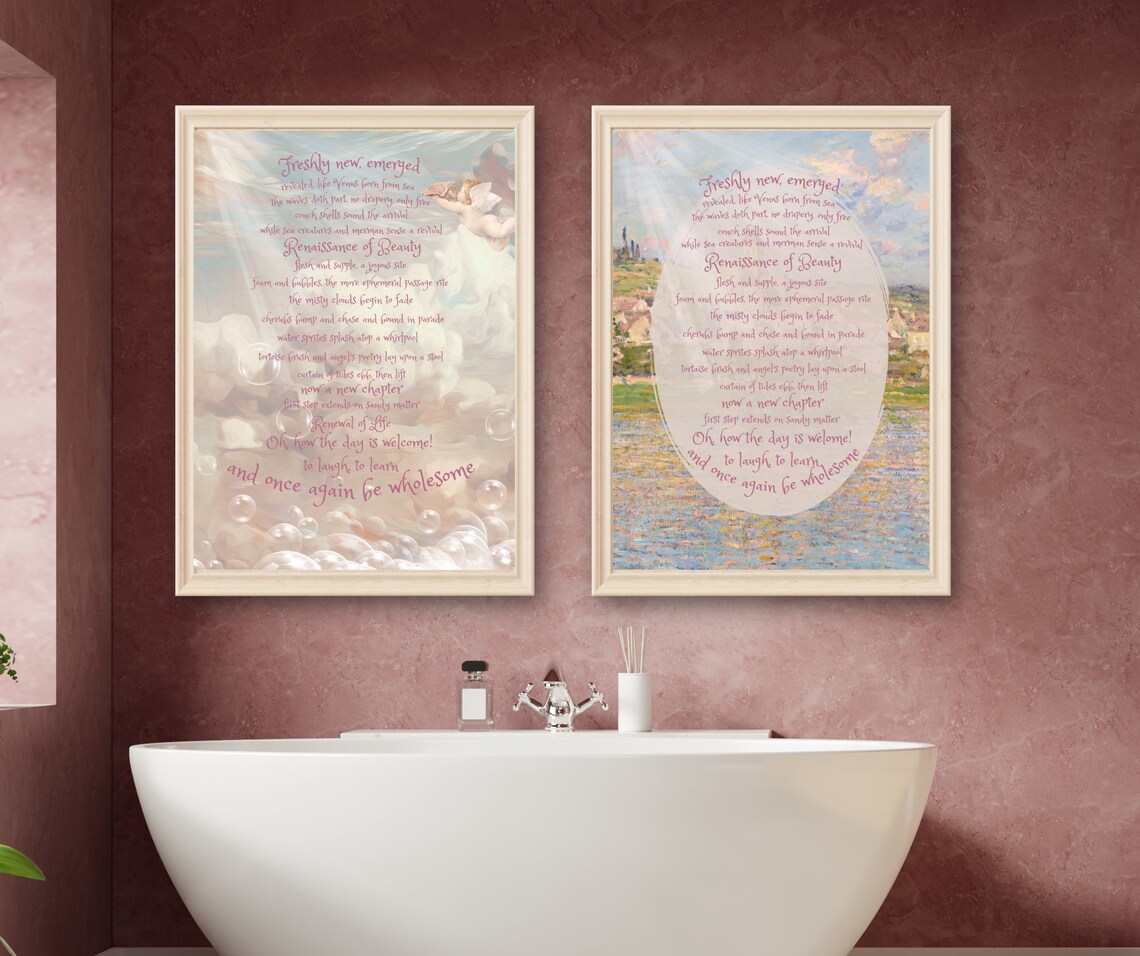 Bathroom Wall Art & Poem / Poster / Sign Digital Download 3 Designs ...