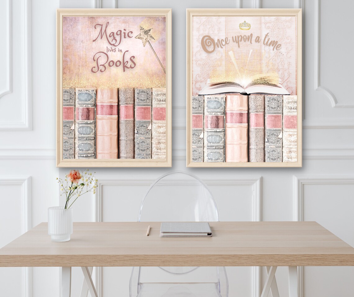 Book Lover Art Print - Wall Decor - Poster - 5 Design Options - Etsy