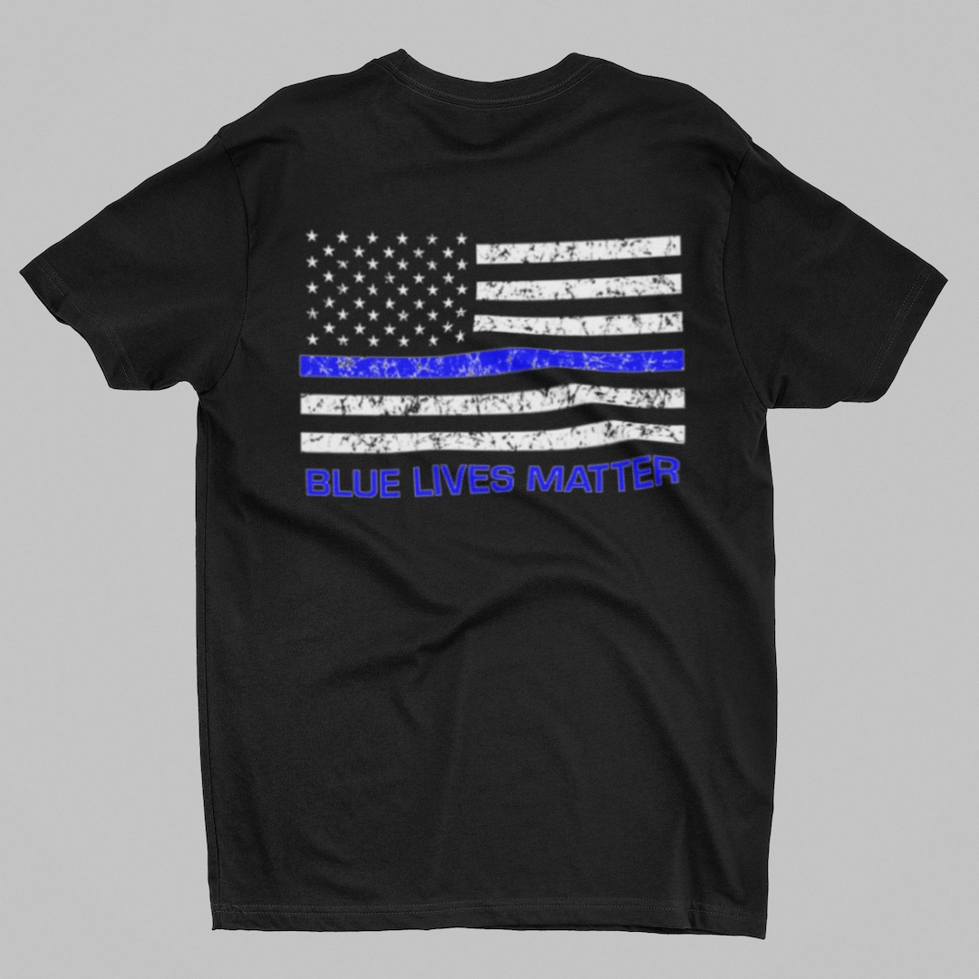 Thin Blue Line Flag T-shirt, Blue Lives Matter, Police Family, Police ...