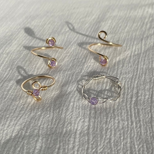 Wire Wrapped Rings - Etsy