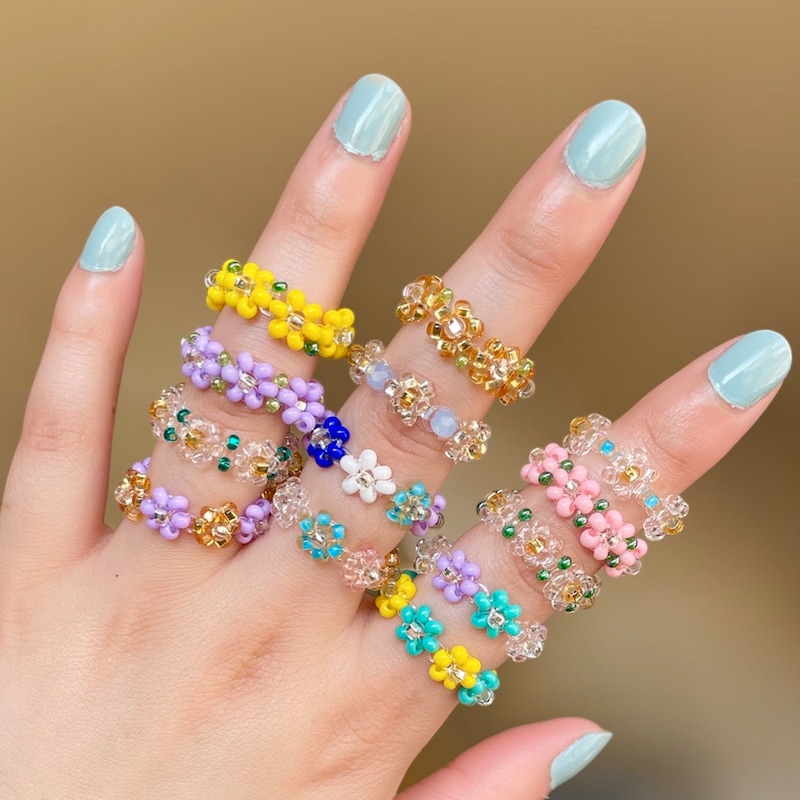 Beaded Rings - Etsy