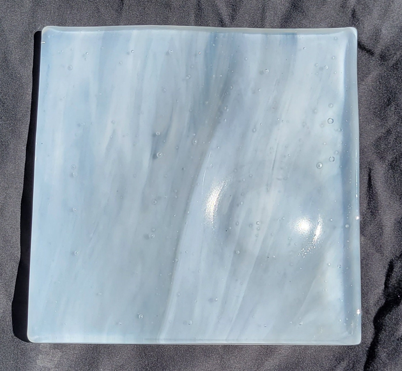 Thick Ripple - Kiln Cast Art Glass Tile - Etsy