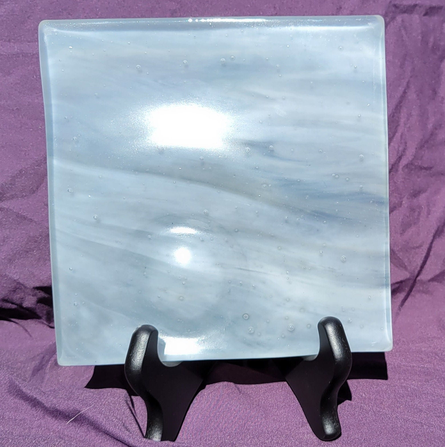 Thick Ripple - Kiln Cast Art Glass Tile - Etsy