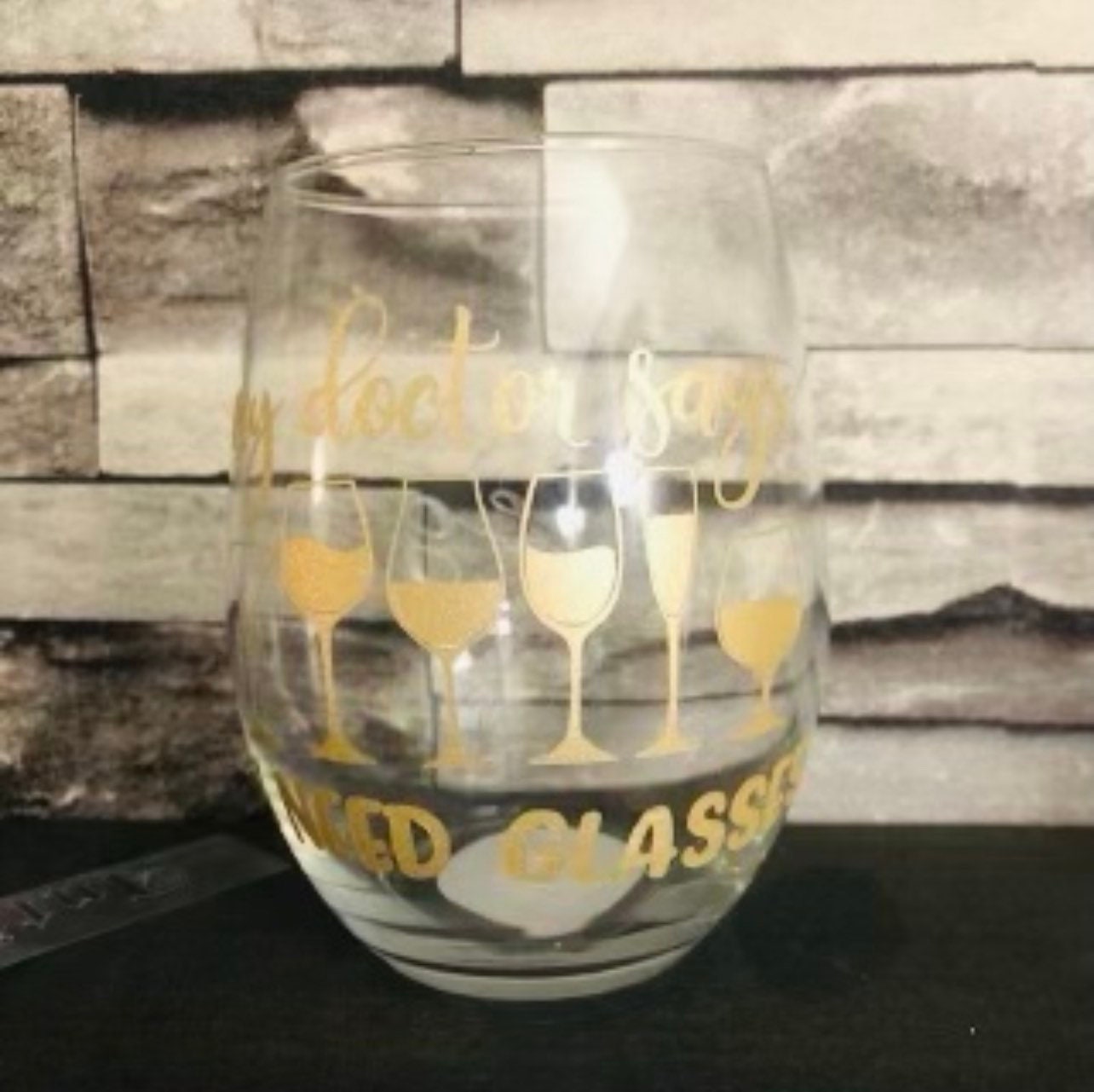 Kitchen & Dining Custom designed water glass Drinkware Drink & Barware ...