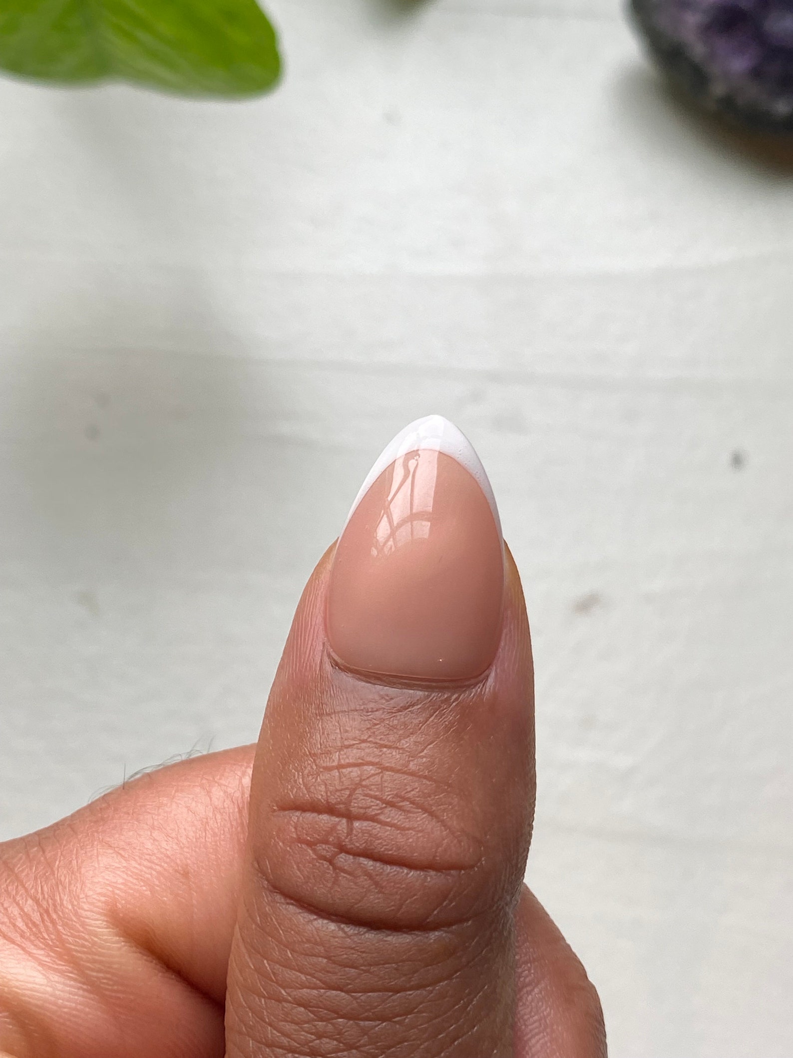 White French Tips With Deep Smile Line Press on Nails Pack - Etsy