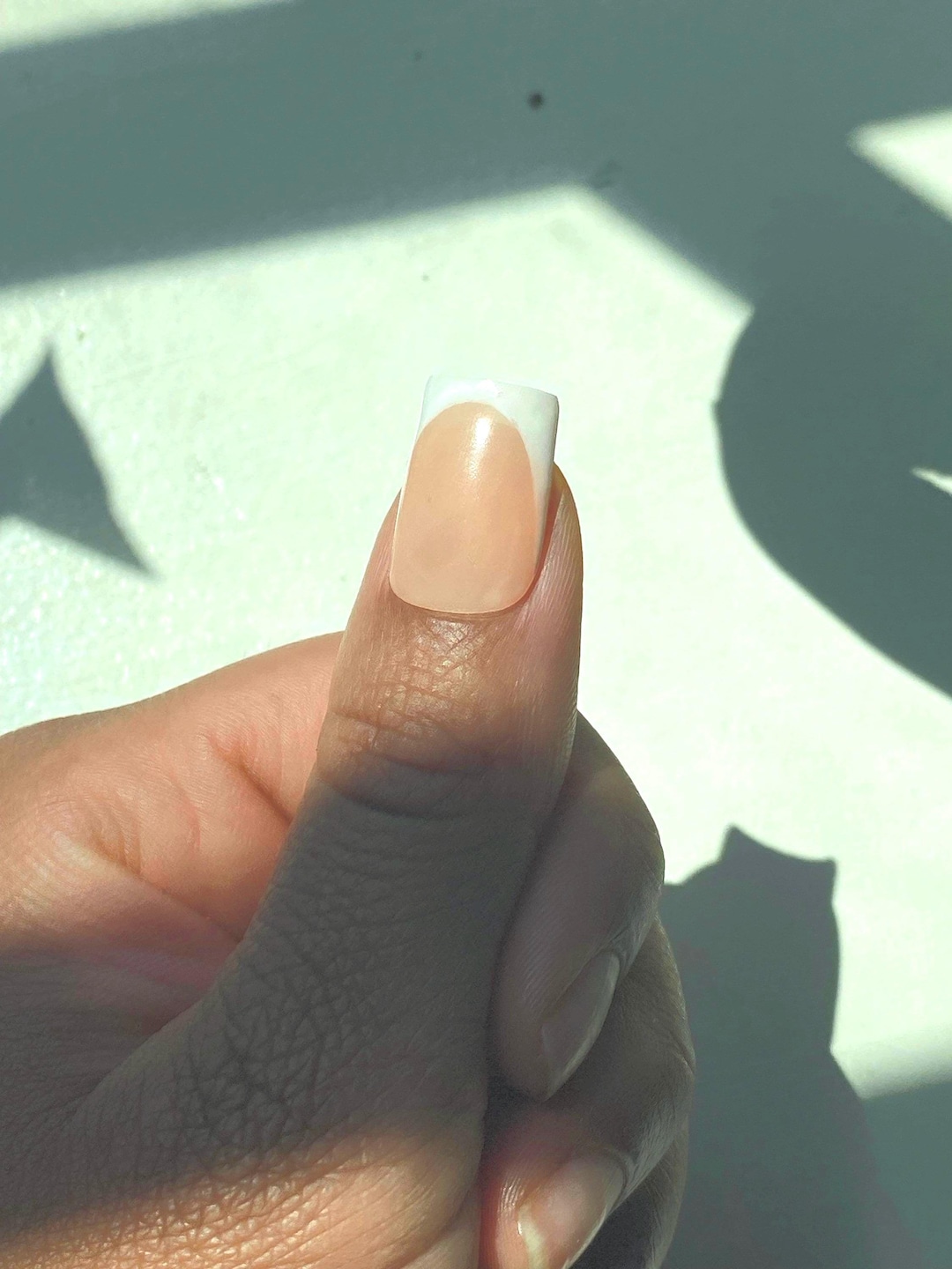 White French Tips With Deep Smile Line Press on Nails Pack - Etsy