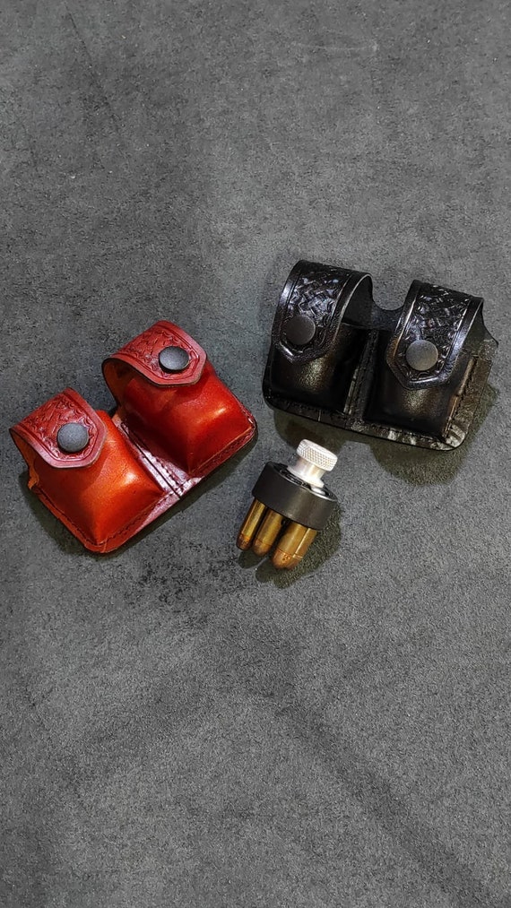 K006 Basketweave Double Speedloader Pouch for 357 Magnum | Etsy