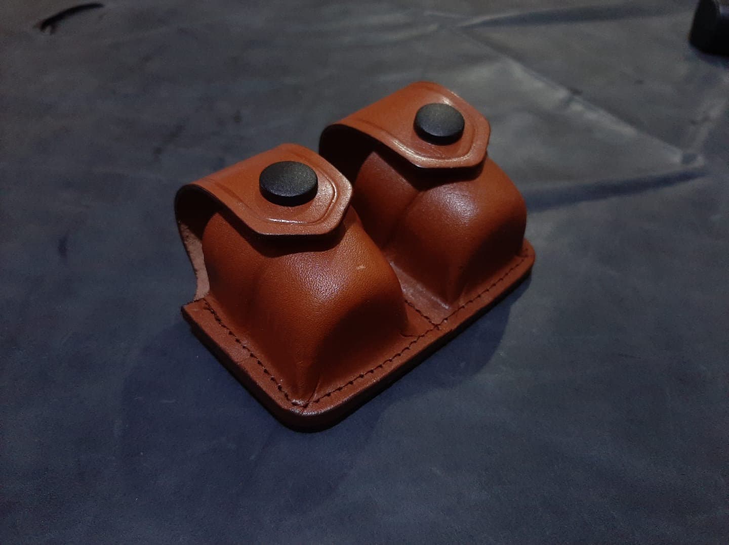 K003 Leather Double Speedloader Pouch for 357 Magnum Smith&wesson ...